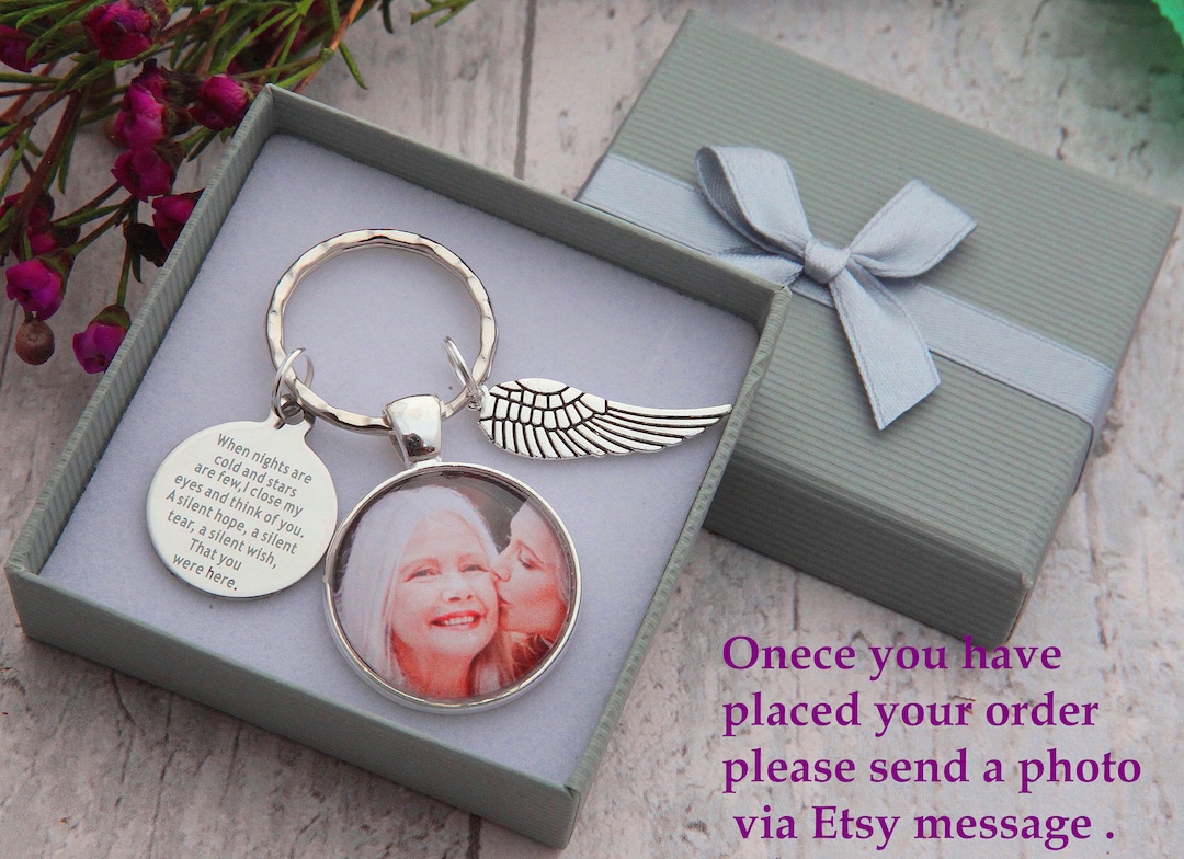 In Loving Memory Gift Keyring Personalized Photo Keyring Memorial Gift ...