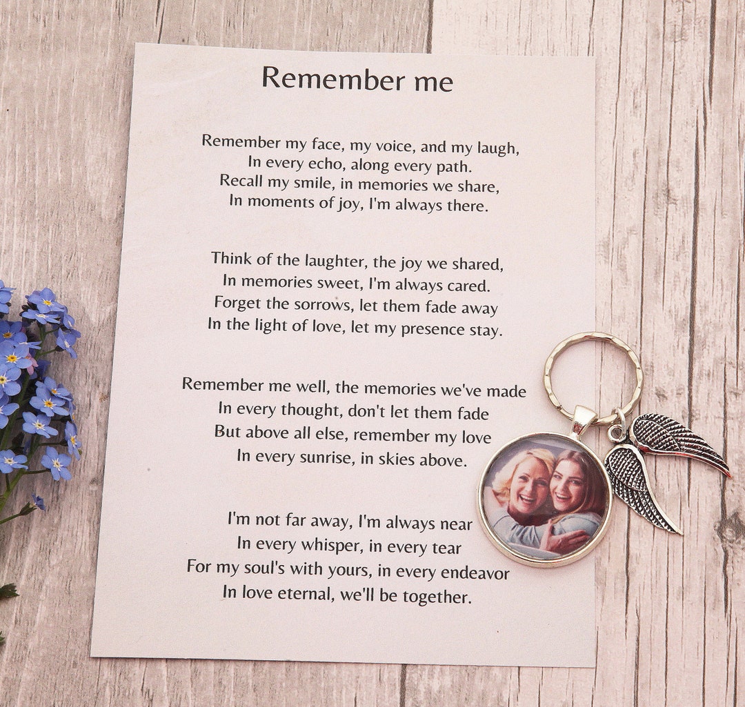 In Loving Memory Gift Keying Personalized Photo Keying Memorial Gift ...