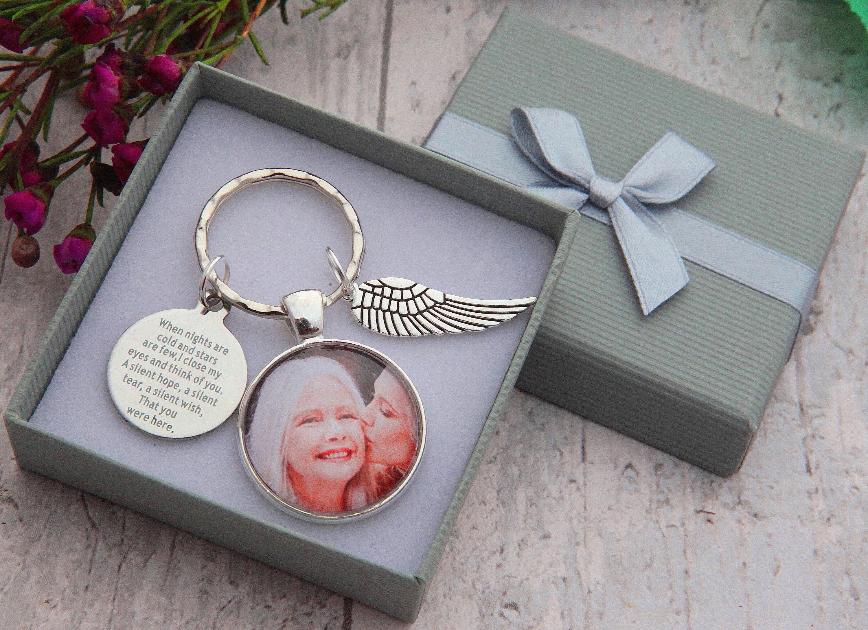 In Loving Memory Gift Keyring Personalized Photo Keyring - Etsy UK