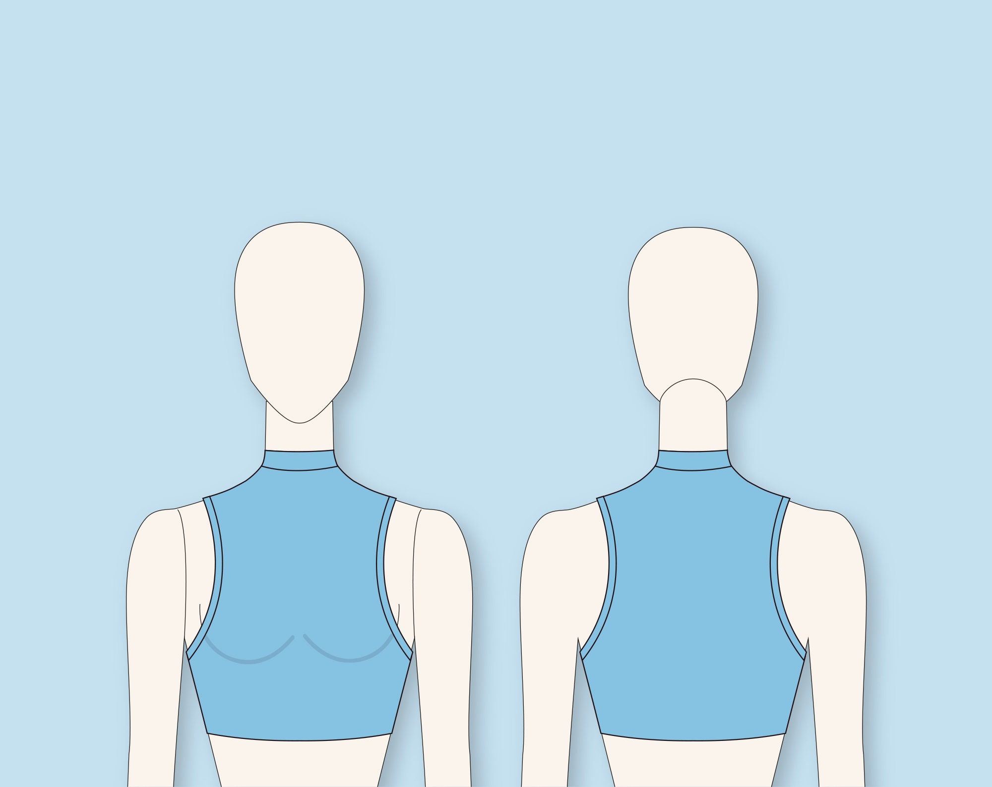 High Neck Crop Top Sewing Pattern PDF Sizes: Xxs Xxl - Etsy