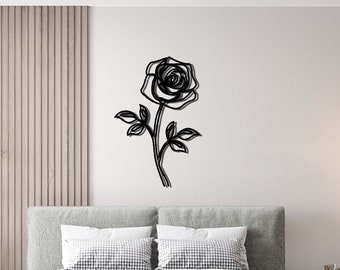 Metal Rose Wall Art | Etsy