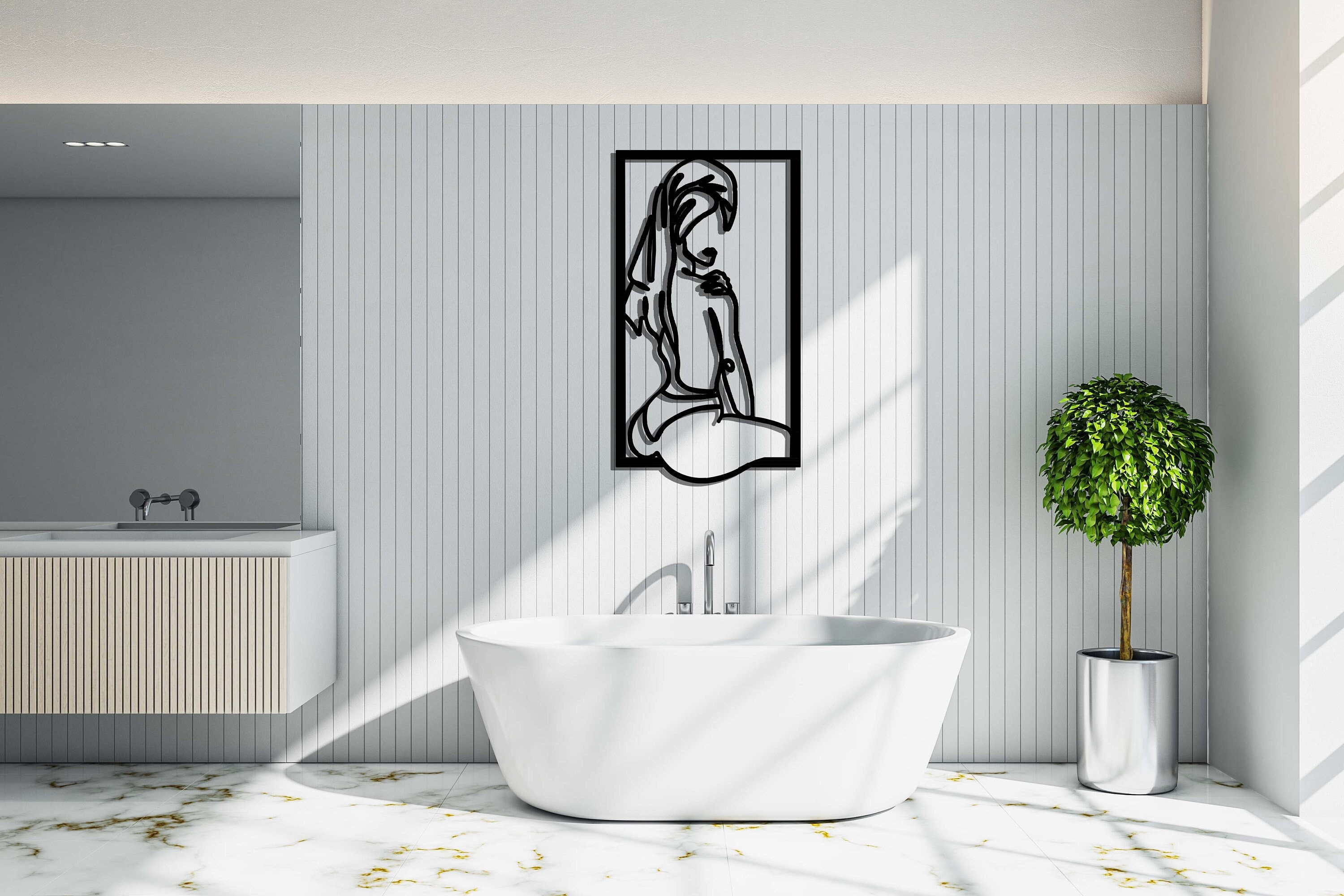 Naked Women Wall Decorminimalist Line Artsexy Wall Artnaked Etsy