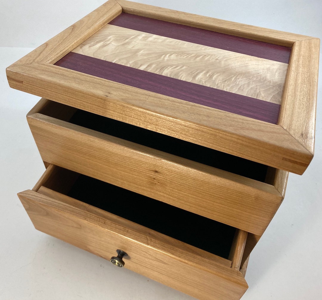 Chest With Drawer. Spalted Maple Panel.purpleheart Figuredmaple Inlay ...