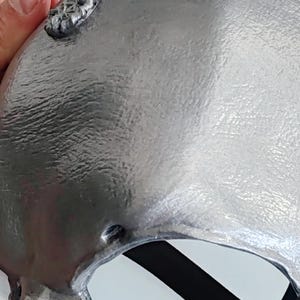 Papa V Perpetua Skull Mask – Handcrafted Resin Mask – Silver Metallic ...