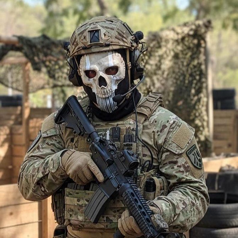 Full Ghost Skull Mask — Operator-style Full Face Cosplay & Airsoft Prop ...