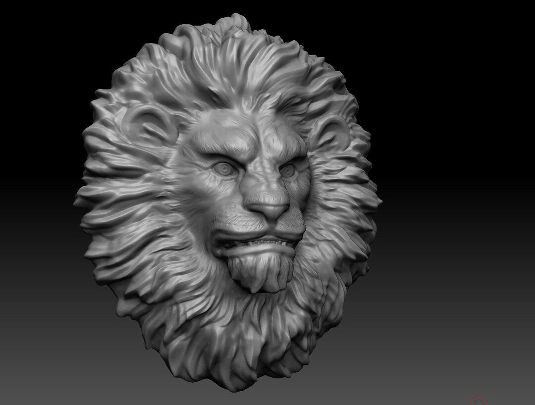 Lion Head STL 3D Print Files for Digital Download and 3D Printing ...