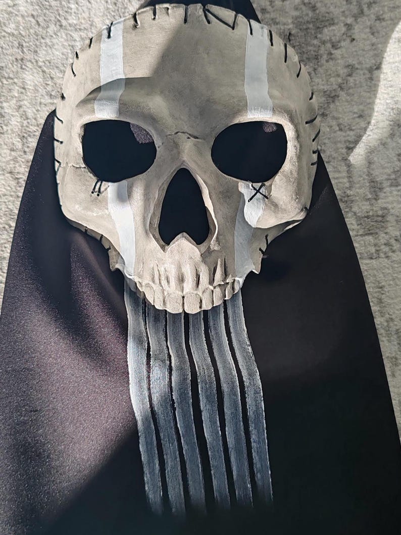 Full Ghost Skull Mask — Operator-style Full Face Cosplay & Airsoft Prop ...