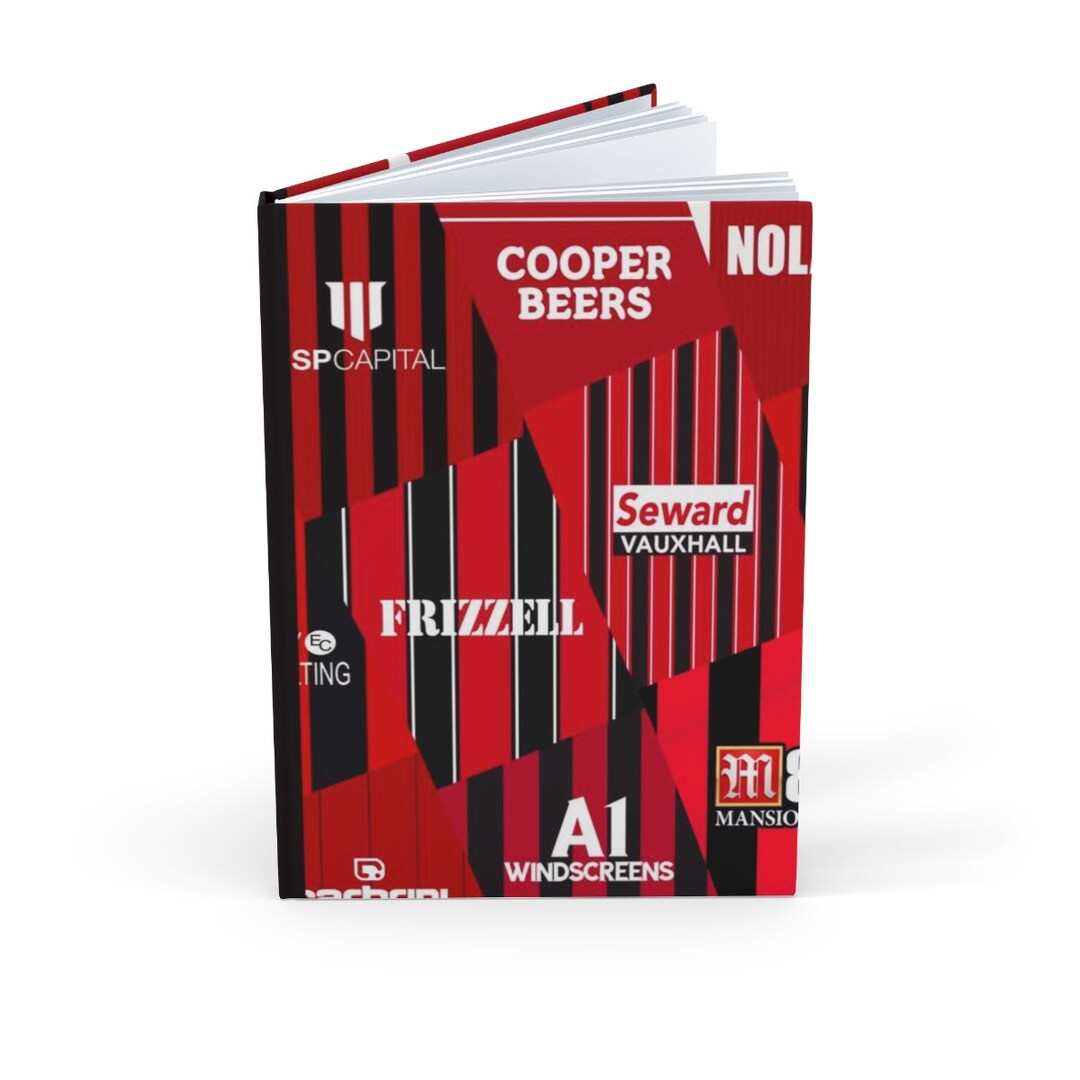 Bournemouth Football Retro Kit Inspired A5 Hardback Notebook/journal - Etsy