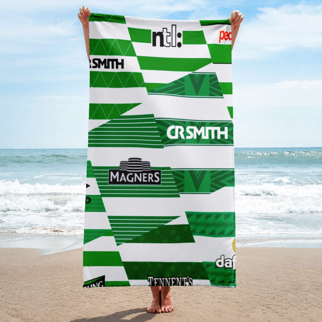 Celtic Football Beach Towel Retro Kit Inspired Design - Etsy UK