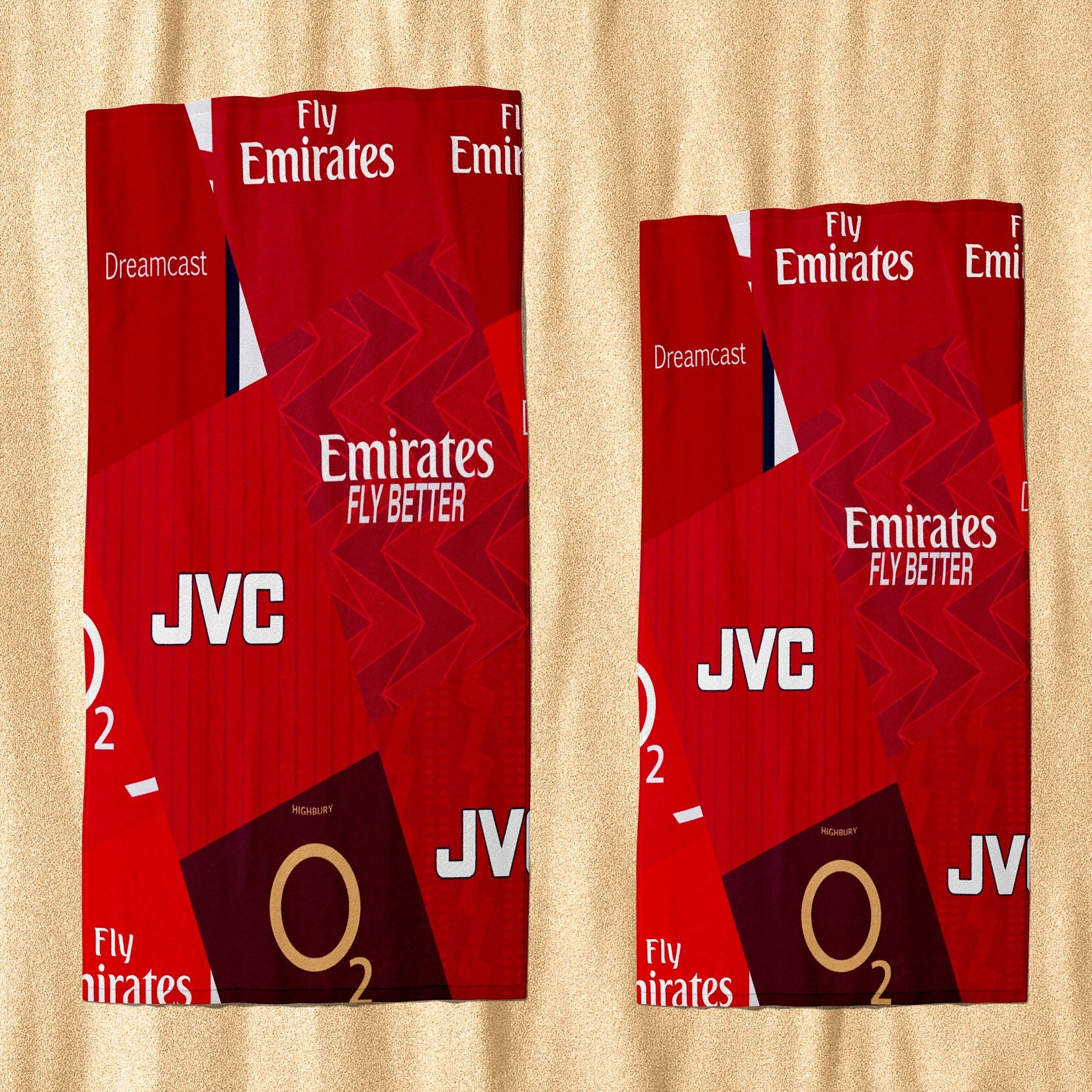 Arsenal Football Beach Towel Retro Kit Inspired Design - Etsy
