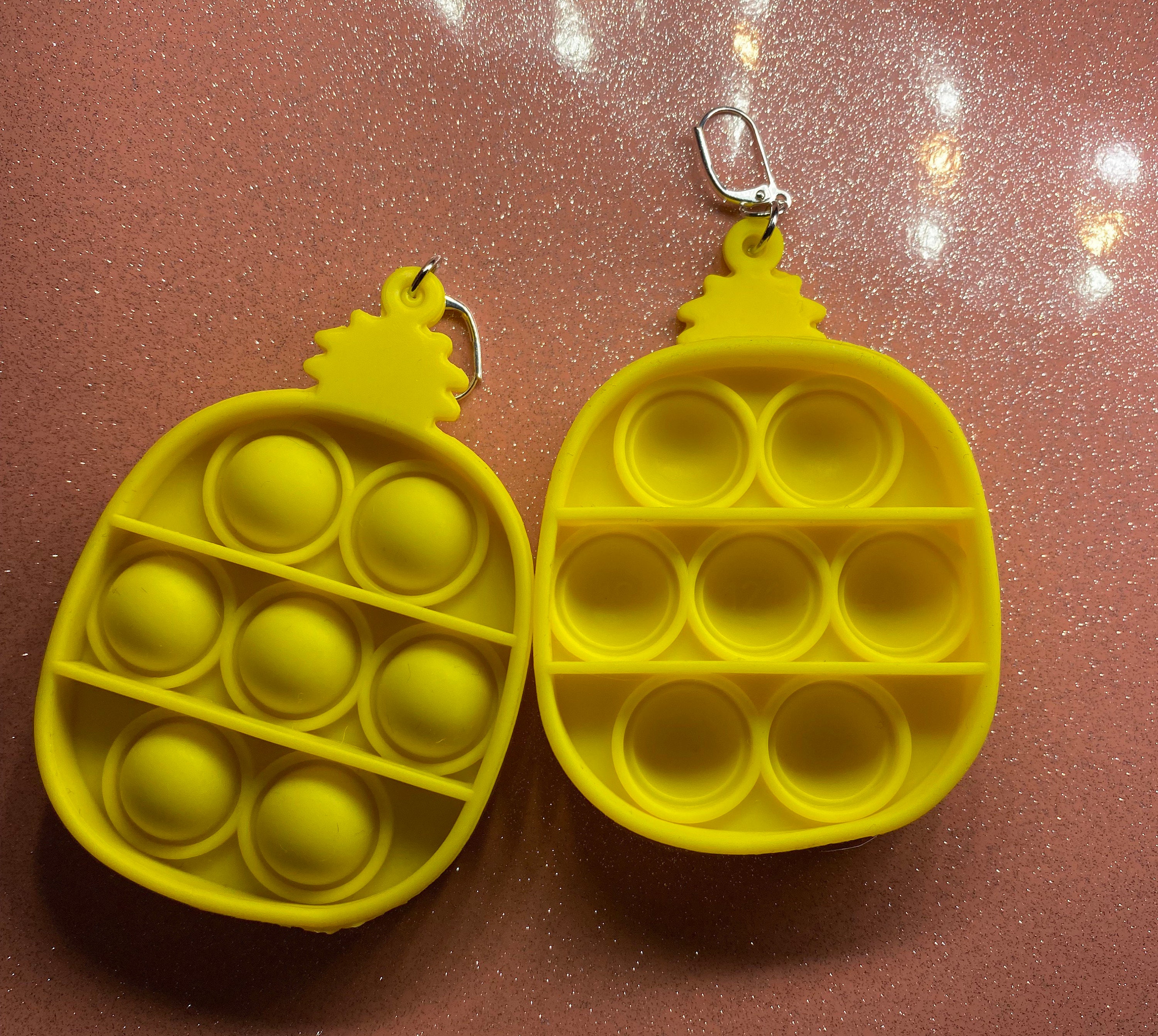 Interactive Pineapple Pop Fidget Earrings - Etsy