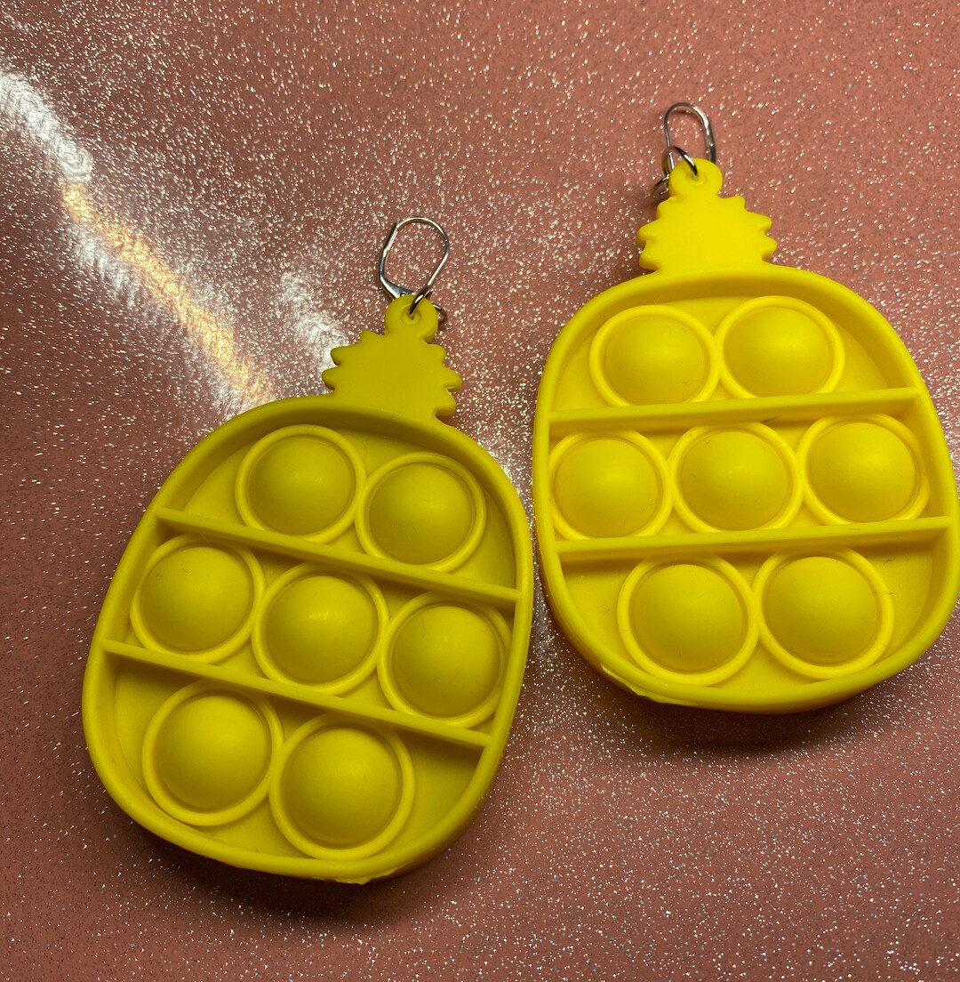 Interactive Pineapple Pop Fidget Earrings - Etsy