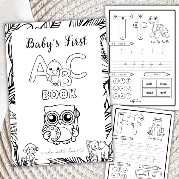 Coloring Pages Alphabet Baby Shower - Etsy