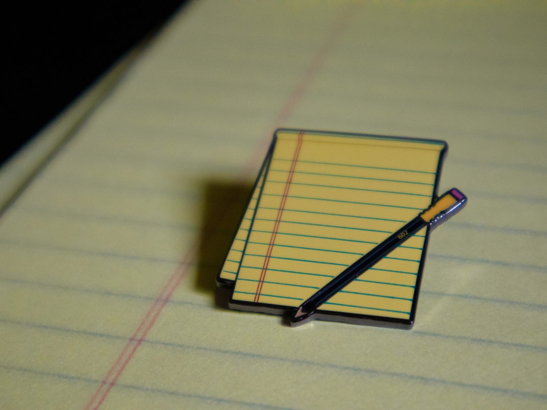 Yellow Legal Pad Enamel Pin Sondheim Tribute - Etsy