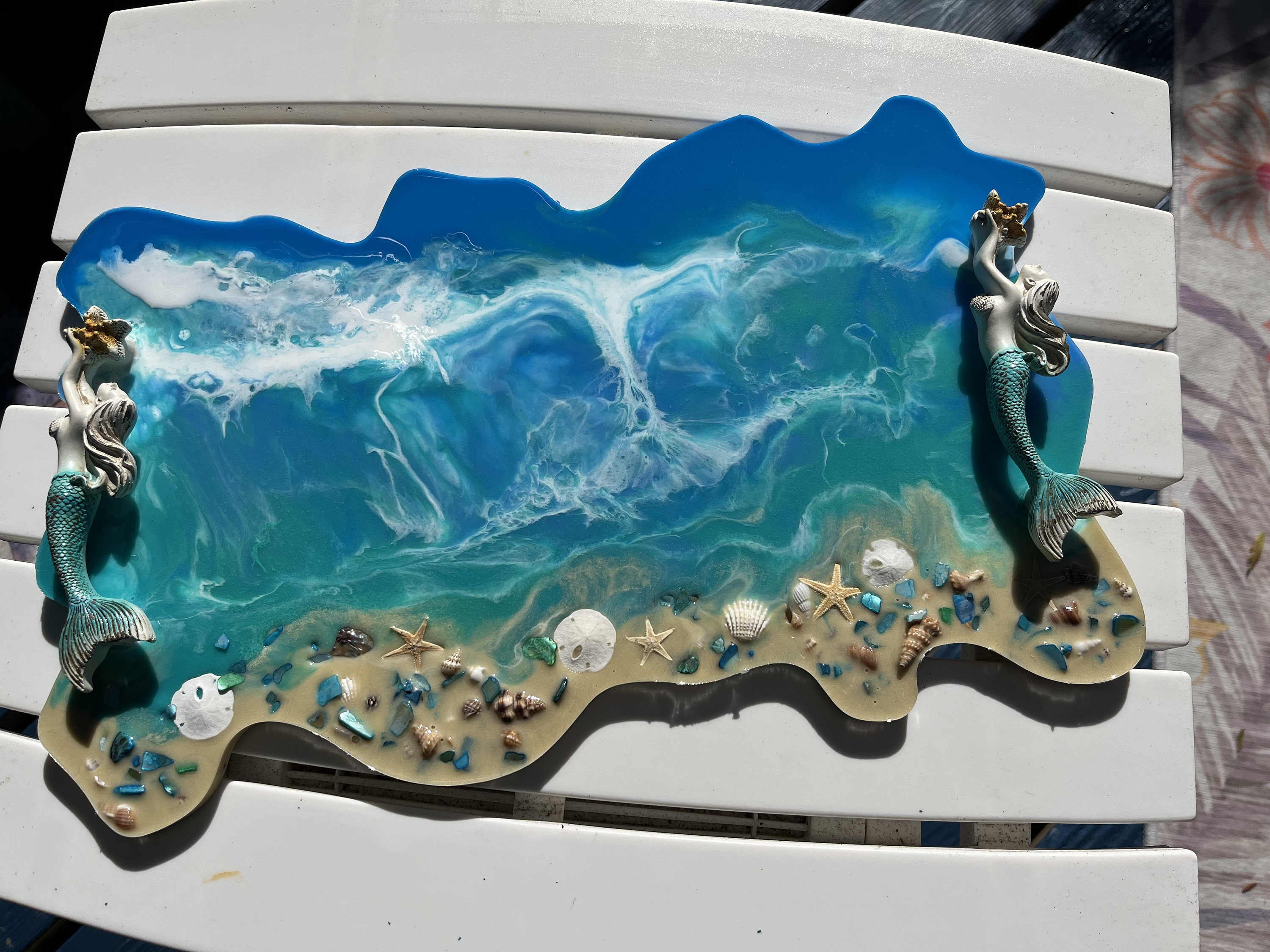 Caribbean Sea Coastal Resin Decor Ocean Resin Art Resin - Etsy