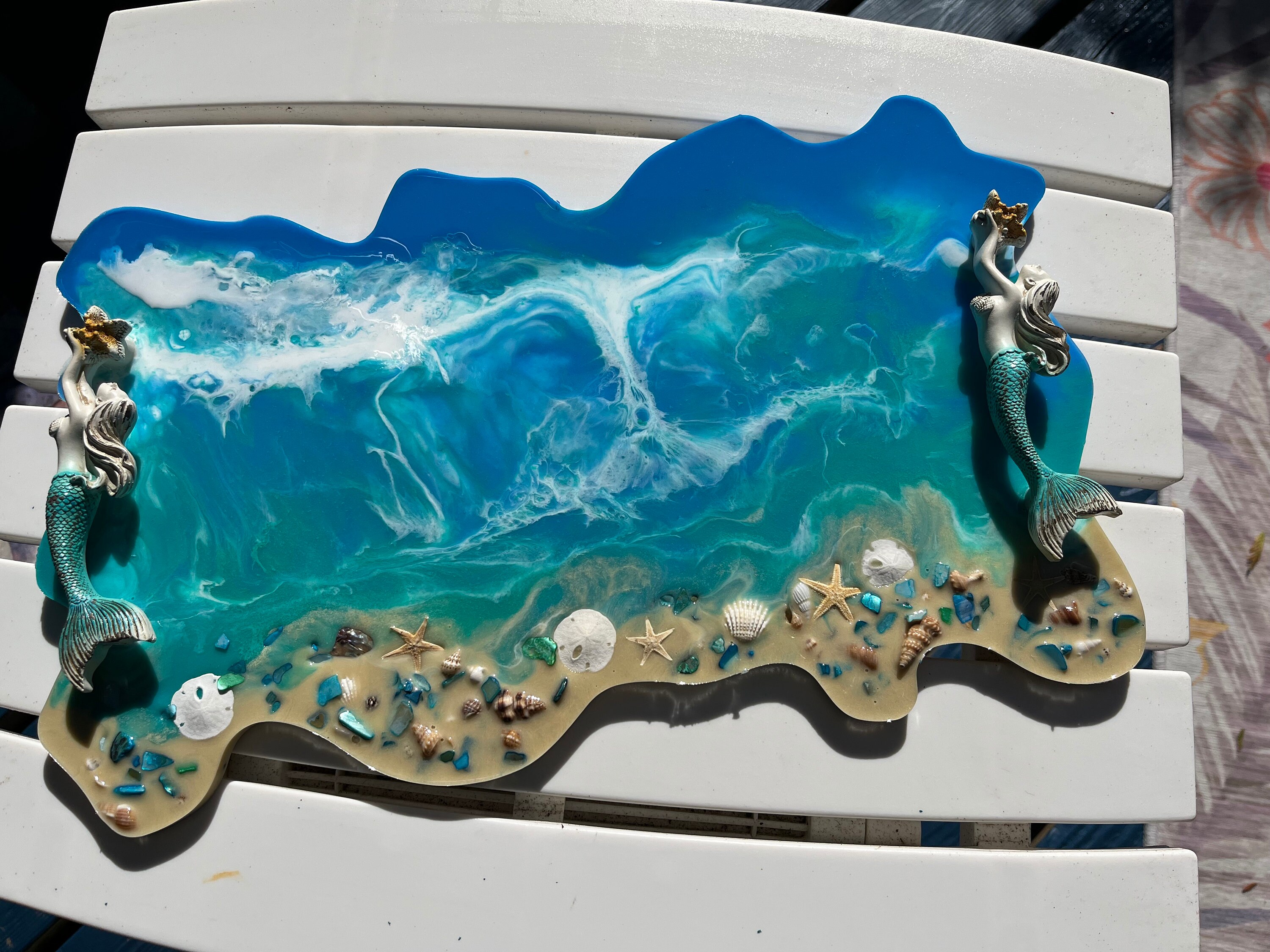 Caribbean Sea Coastal Resin Decor Ocean Resin Art Resin - Etsy