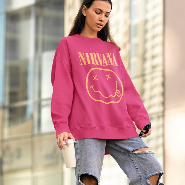 Pink Nirvana Sweatshirt - Etsy