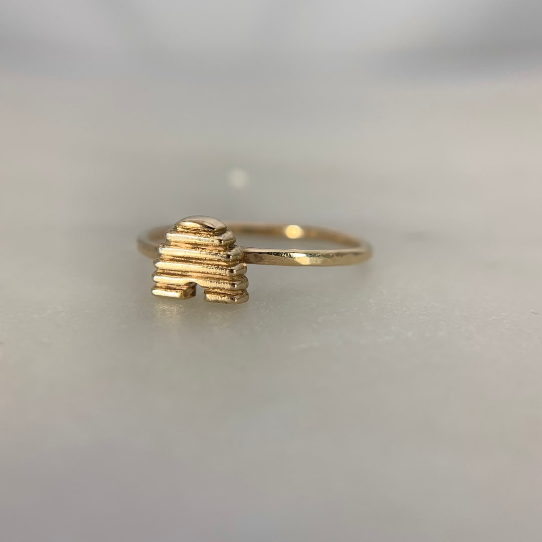 Honeycomb Ring, Gold Bee Ring, Beehive Jewelry - Etsy