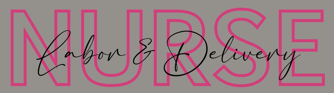 Labor and Delivery Nurse PNG, Pink Nurse - Etsy