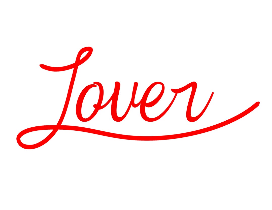 Lover Png, Cursive, Valentines - Etsy