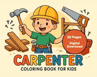 Mechanic Coloring Book for Kids – 20 Printable Pages, STEM Trades ...