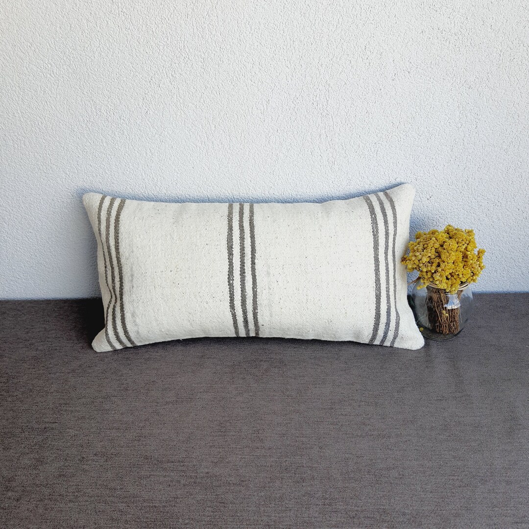 Kilim Pillow Cover 12x24 Inches, Hand Made Kilim Pillow , Vintage Decor ...