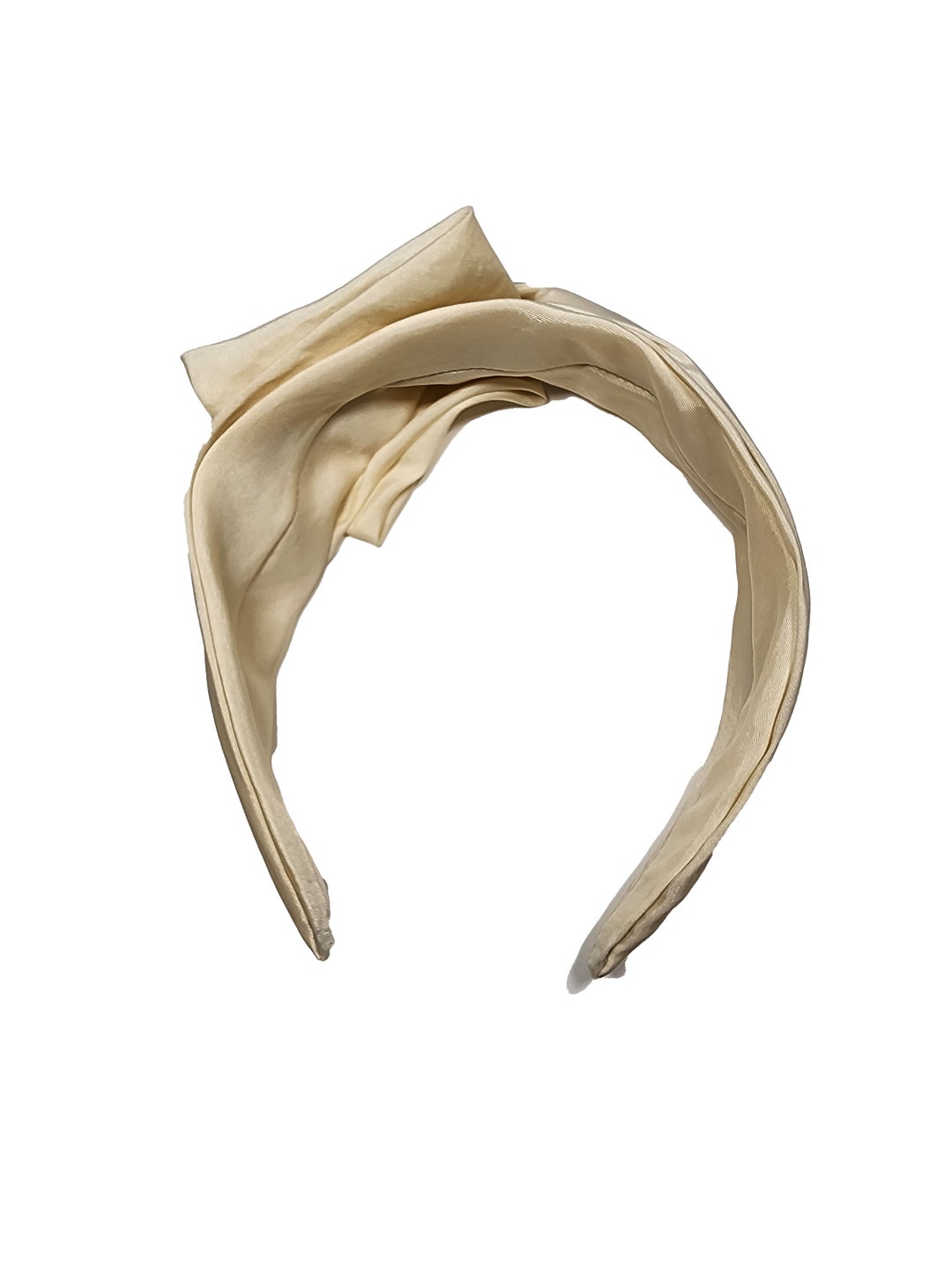 Mogibranding Handmade Headband With Rectangular Knot in Beige - Etsy