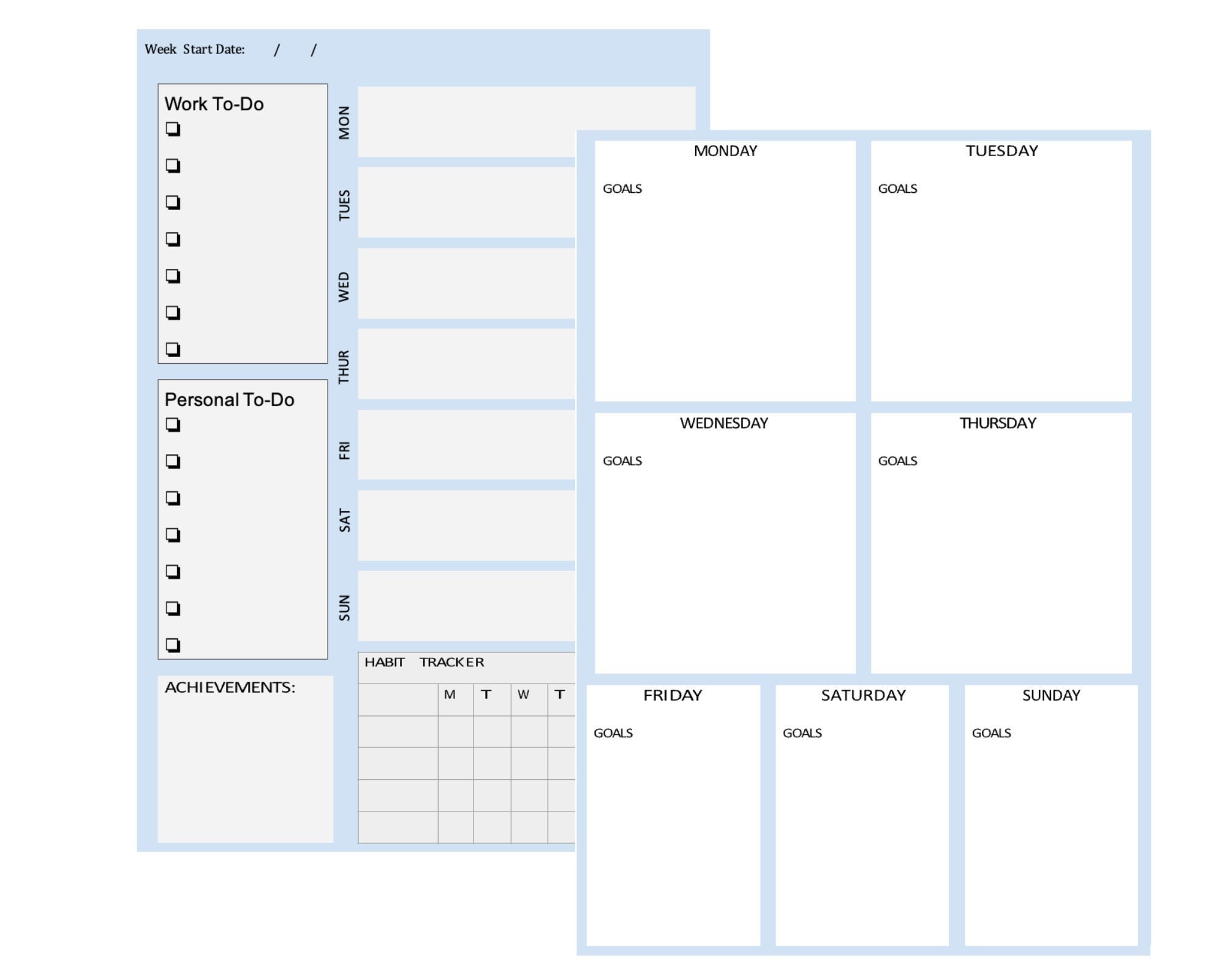Digital Weekly Planner - Etsy