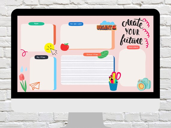 Teacher Aesthetic Style 1 Desktop Wallpaper School Teacher - Etsy