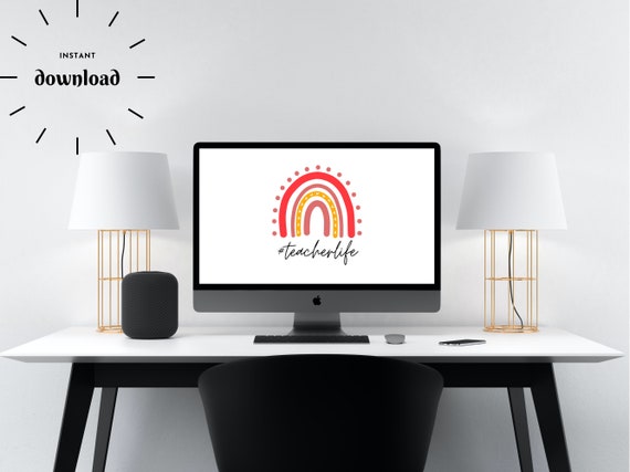 Teacher Aesthetic Style 4 Desktop Wallpaper School Teacher - Etsy