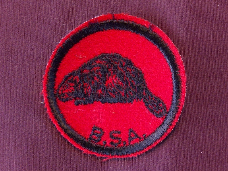 Vintage Boy Scout Patrol Patches - Black on Red - 3 Are Felt Patches ...