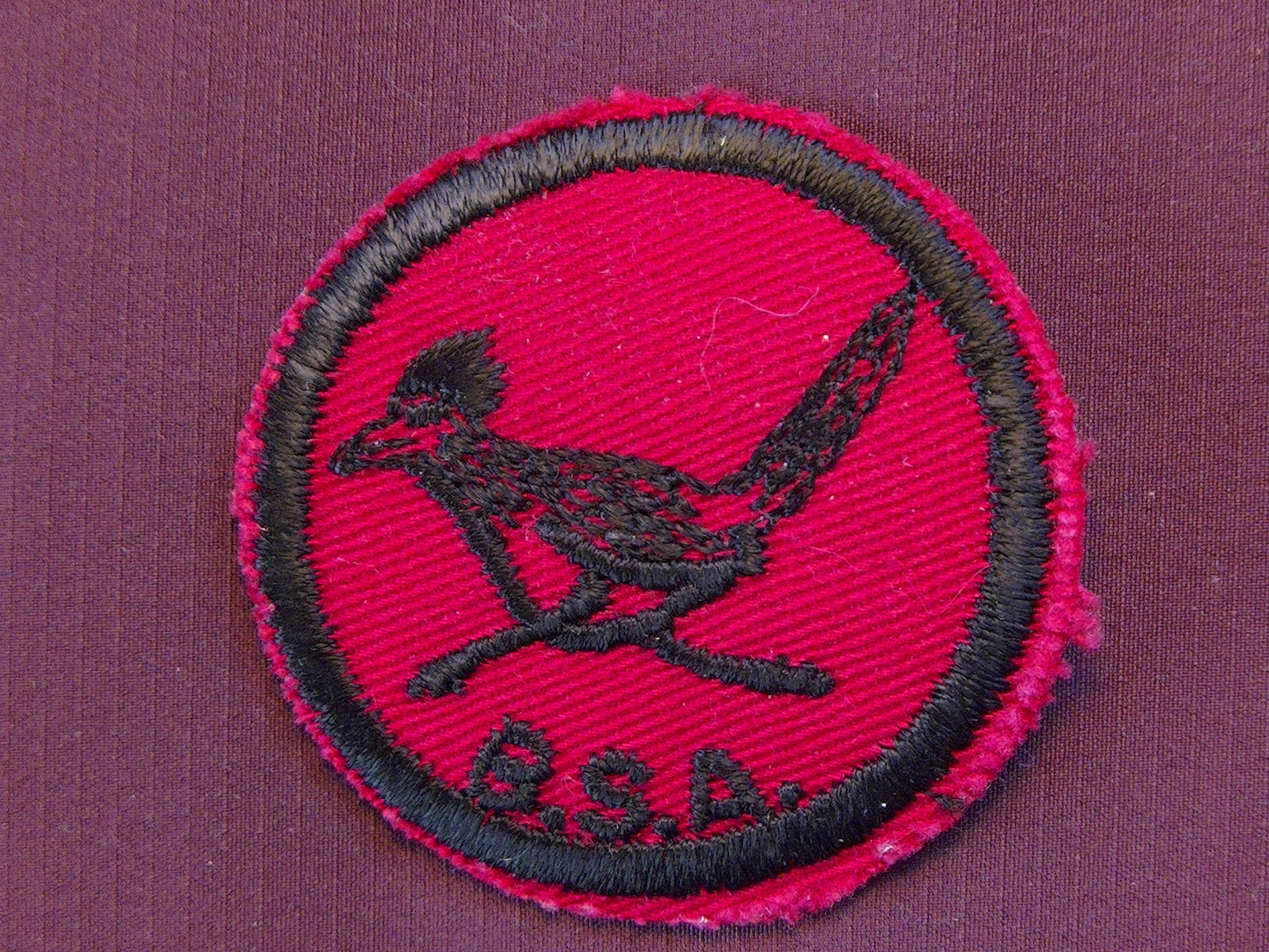 Vintage Boy Scout Patrol Patches - Black on Red - 3 Are Felt Patches ...