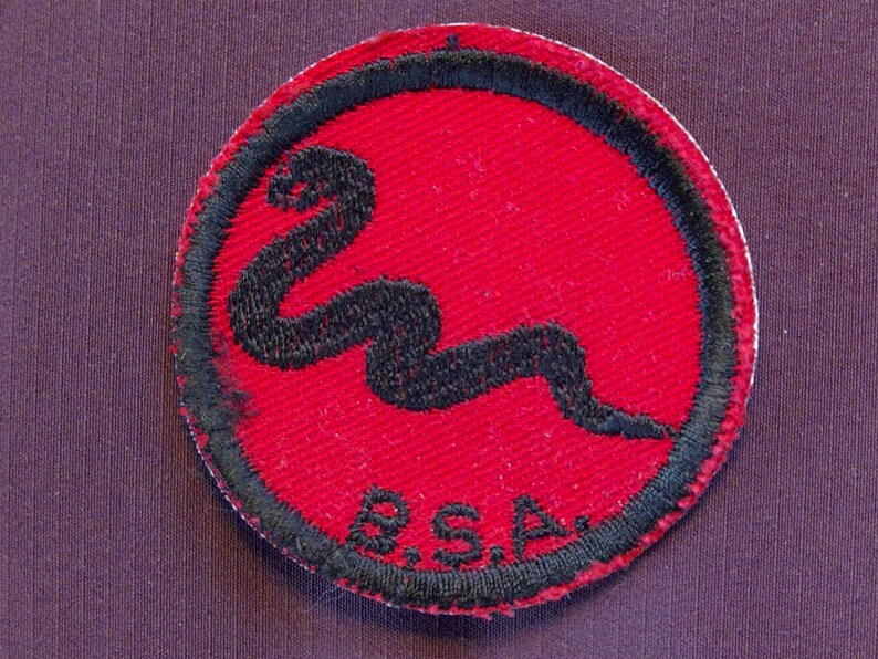 Vintage Boy Scout Patrol Patches - Black on Red - 3 Are Felt Patches ...