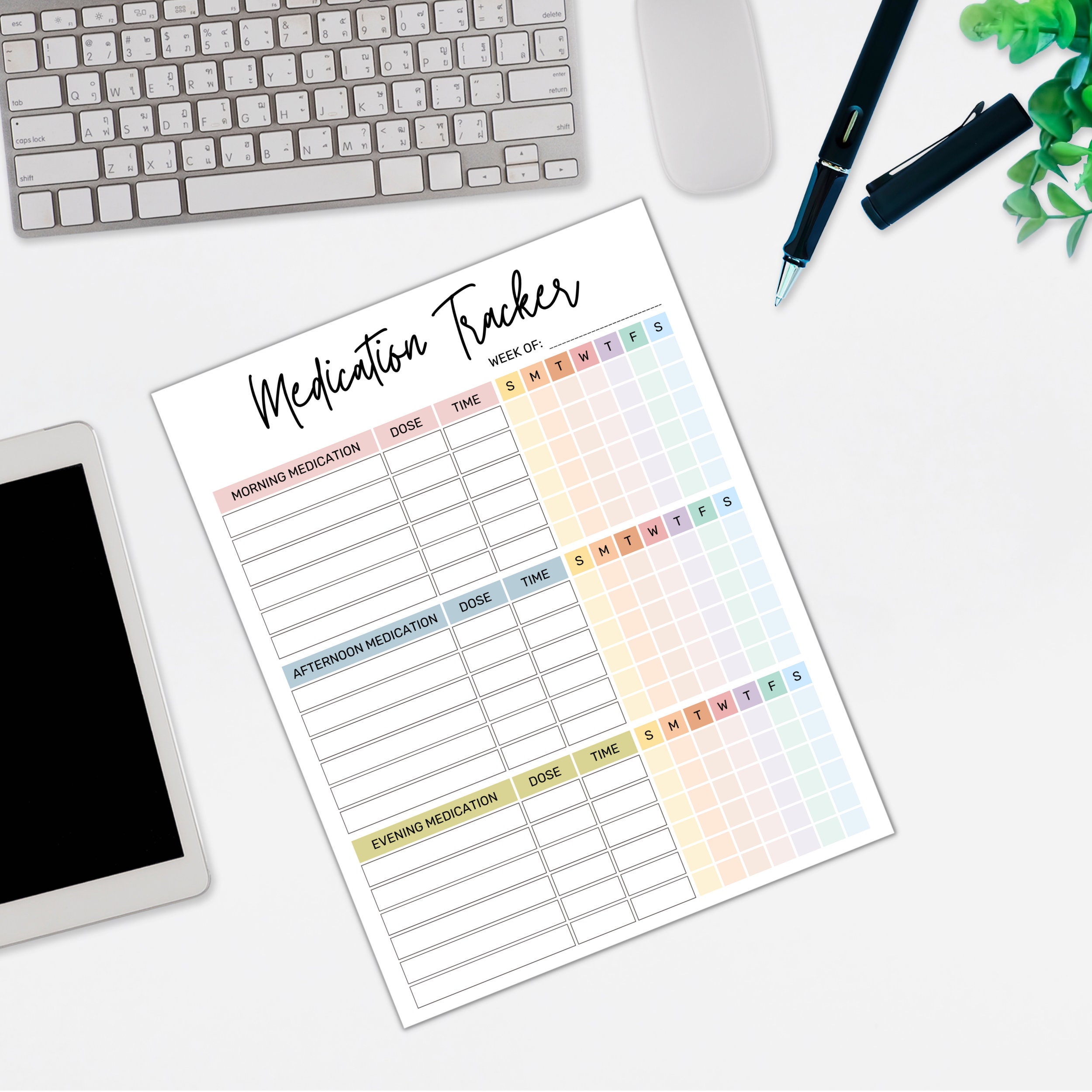 Printable Medication Schedule Weekly Medication Tracker - Etsy