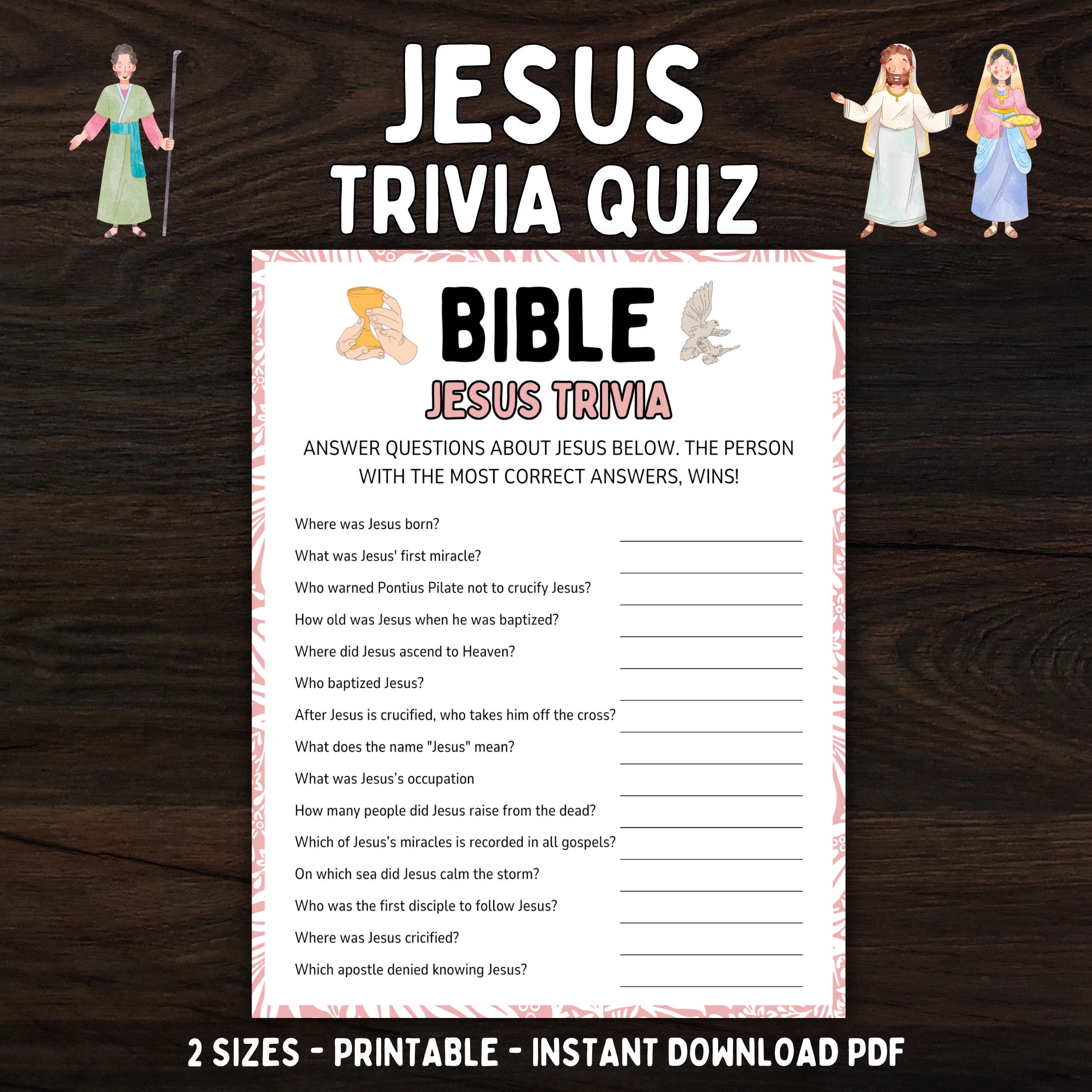Jesus Trivia Quiz, Bible Games, How Well Do You Know Jesus, Family ...