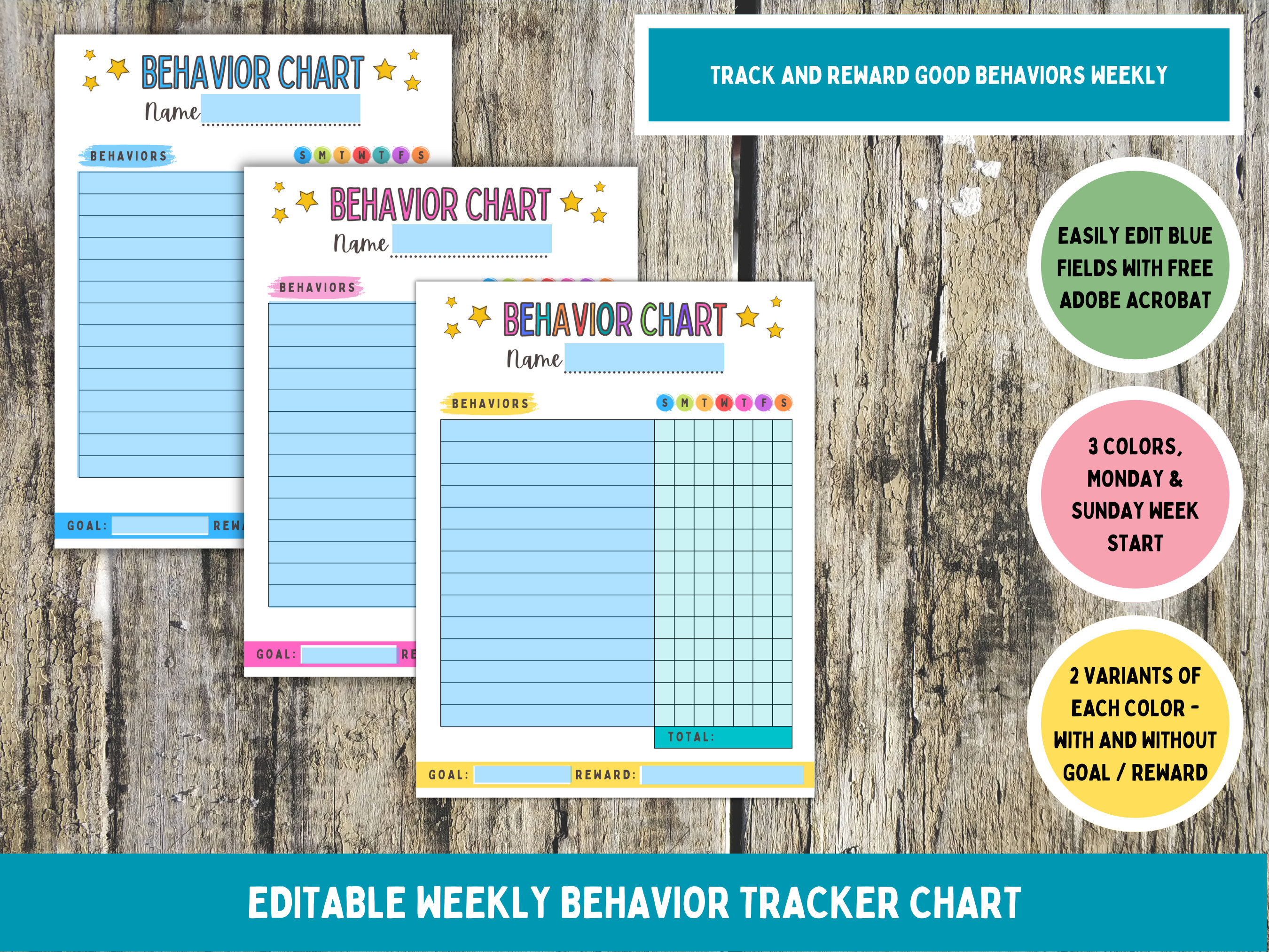 Printable Behavior Chart Bundle for Kids Classroom Behavior - Etsy Canada