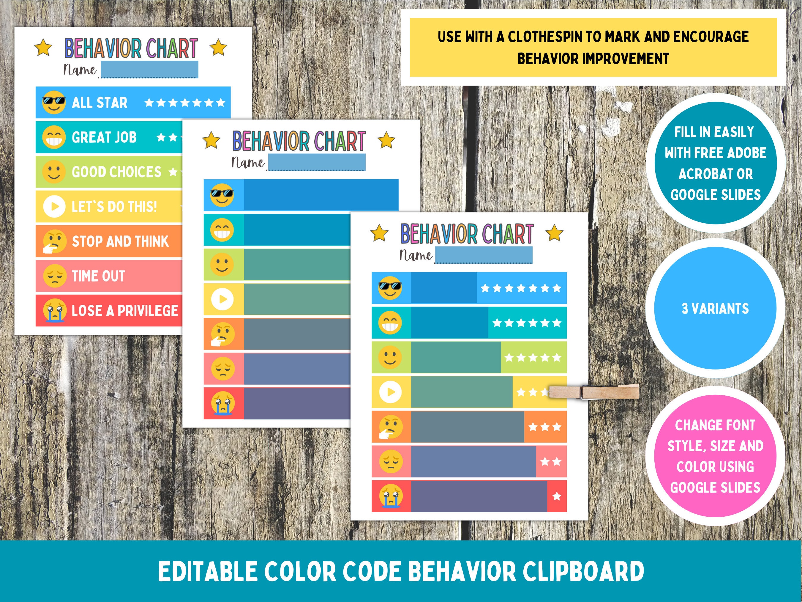 Printable Behavior Chart Bundle for Kids Classroom Behavior - Etsy Canada