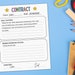 Printable Behavior Contract: Editable Parent-kids Agreement (PDF) - Etsy