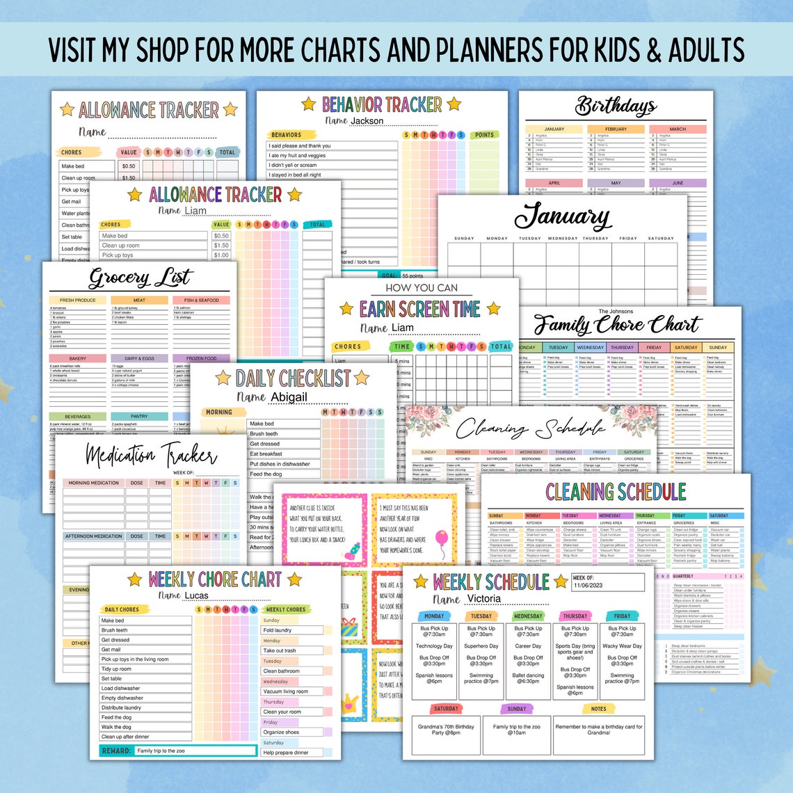 Outer Space Printable Reward Chart, Space Sticker Chart, Toddler Reward ...