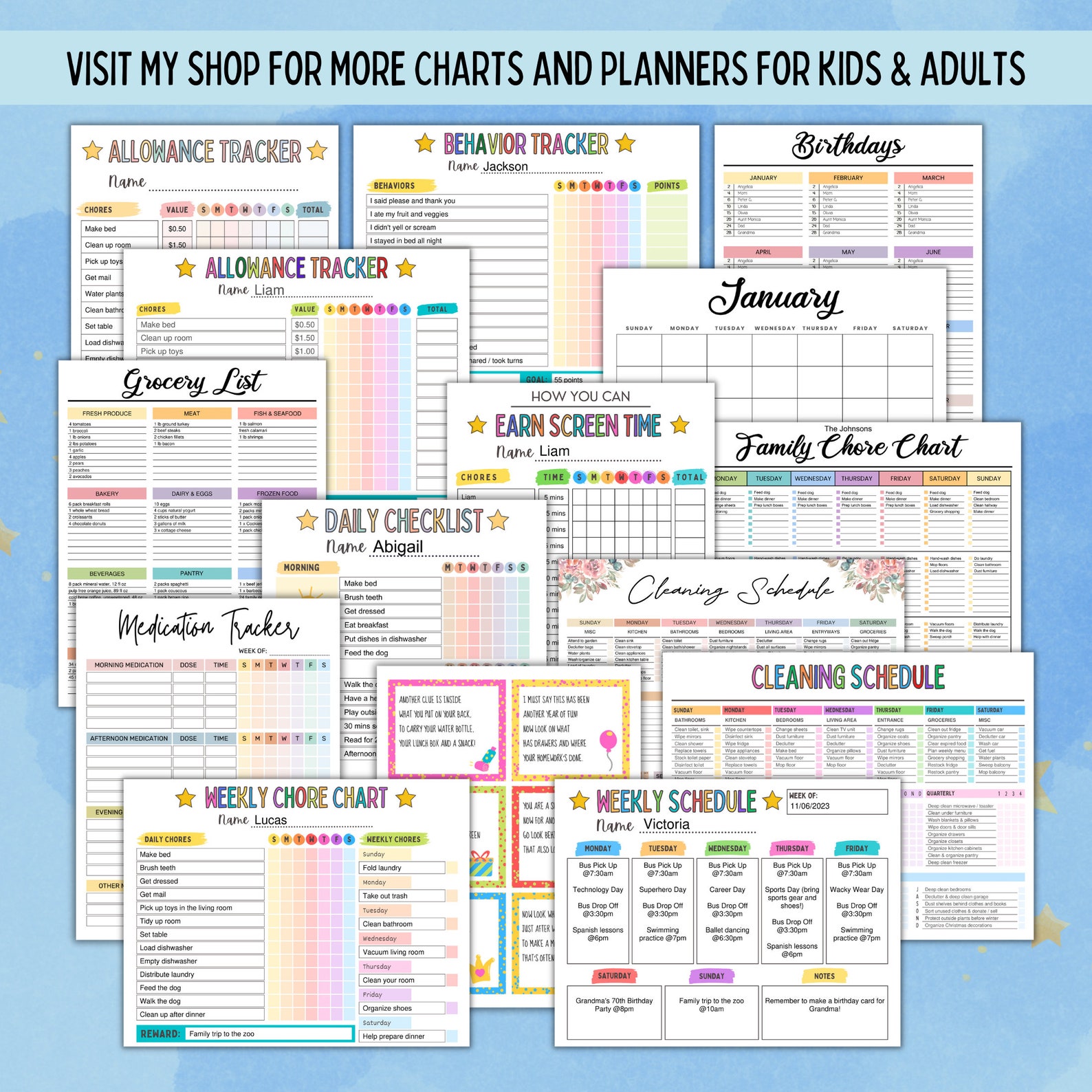 Outer Space Printable Reward Chart, Space Sticker Chart, Toddler Reward ...