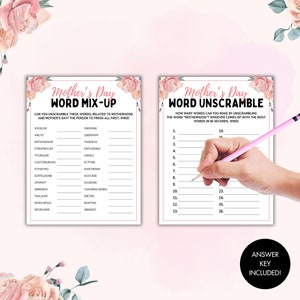 Mothers Day Printable Games, Mothers Day Game Bundle, Mothers Day Party ...