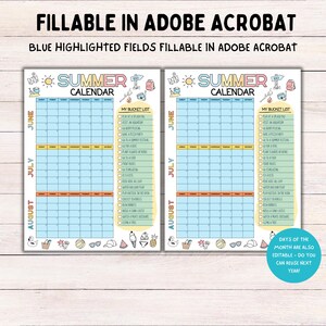 Editable Summer 2025 Calendar Poster | Summer Wall Calendar | Summer ...