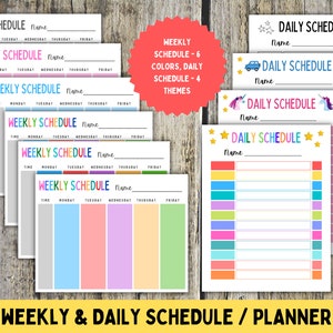 Kids Printable Bundle: Chore Chart, Planner, Babysitter Guide (editable ...