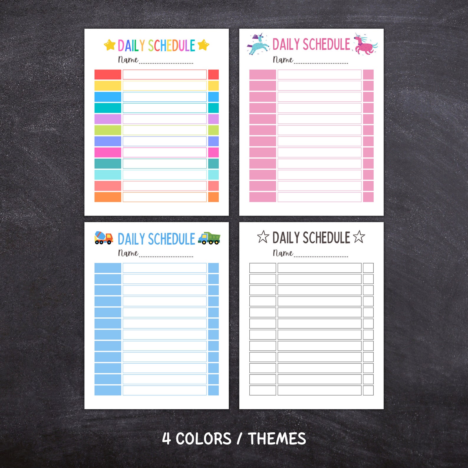 Kids Daily Schedule, Printable Daily Routine for Kids, Chore Chart for ...