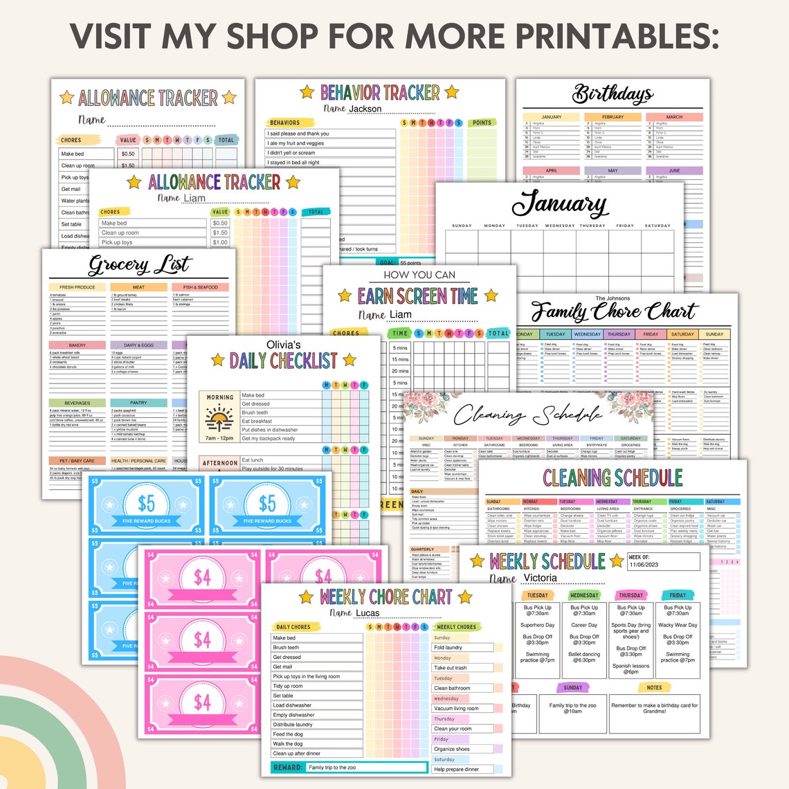 Editable Undated Monthly Calendar Template, Monday & Sunday Start ...