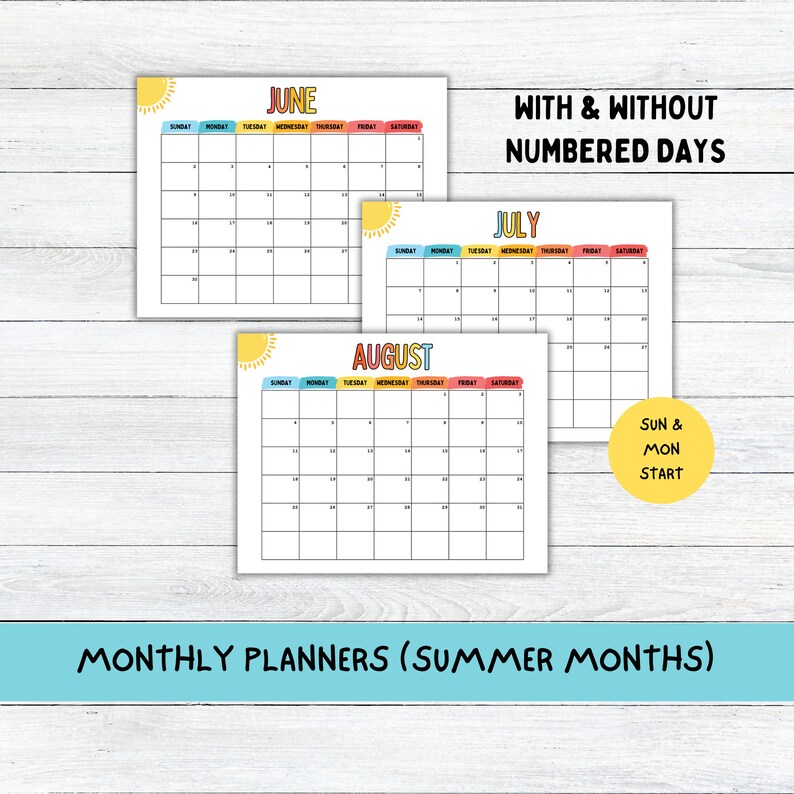 Printable Editable 2024 SUMMER Planner Bundle, Summer Checklist ...