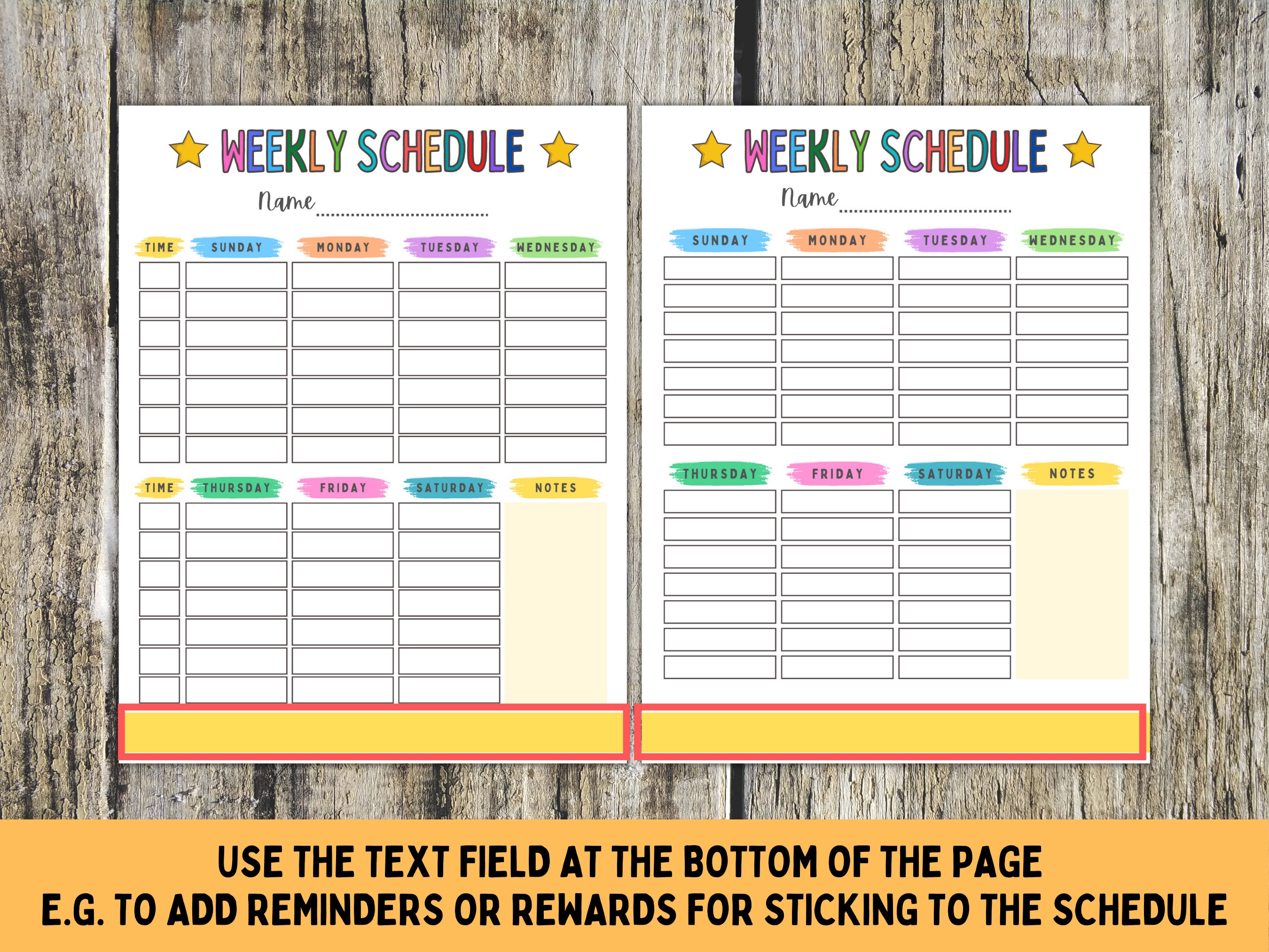 Kids Weekly Schedule: Editable Homeschool Planner (digital PDF/PPTX) - Etsy