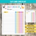Daily Cat Care Checklist, Printable Pet Care Tracker, Editable Pet Care ...