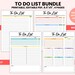Editable to Do List Bundle: Daily, Weekly, Monthly Planner (digital PDF ...