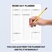 Printable Work Planner Editable Work Log Work Day Planner - Etsy